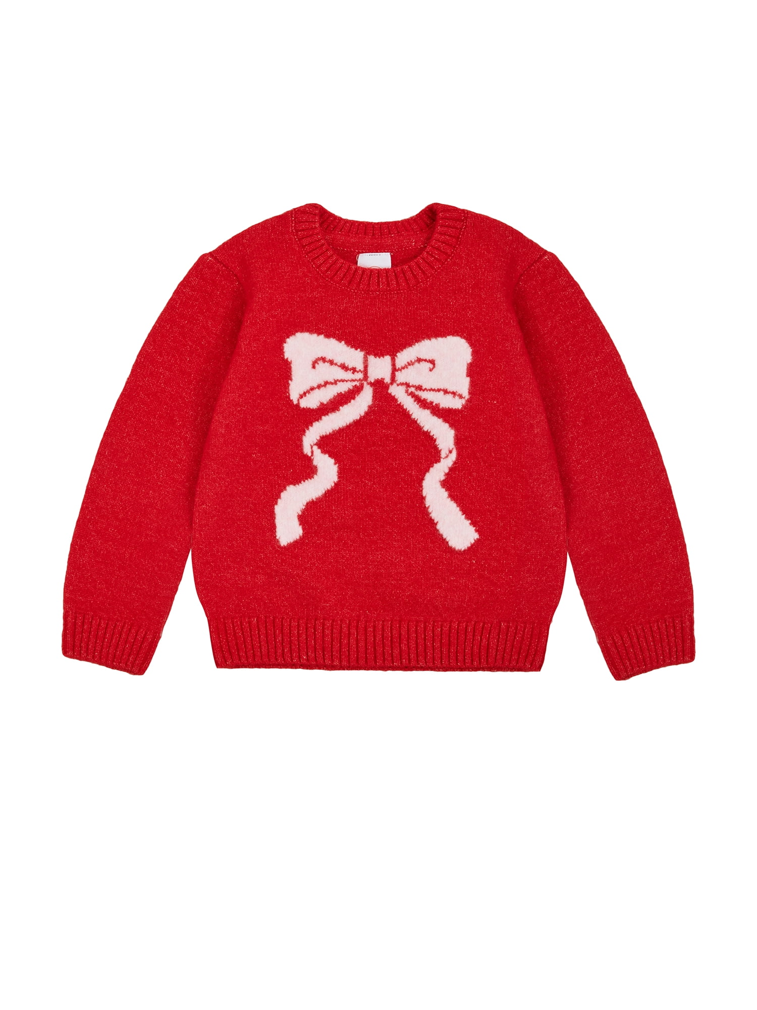 Wonder Nation Toddler Girls Holiday Fair Isle Sweater, Sizes 12M-5T ...