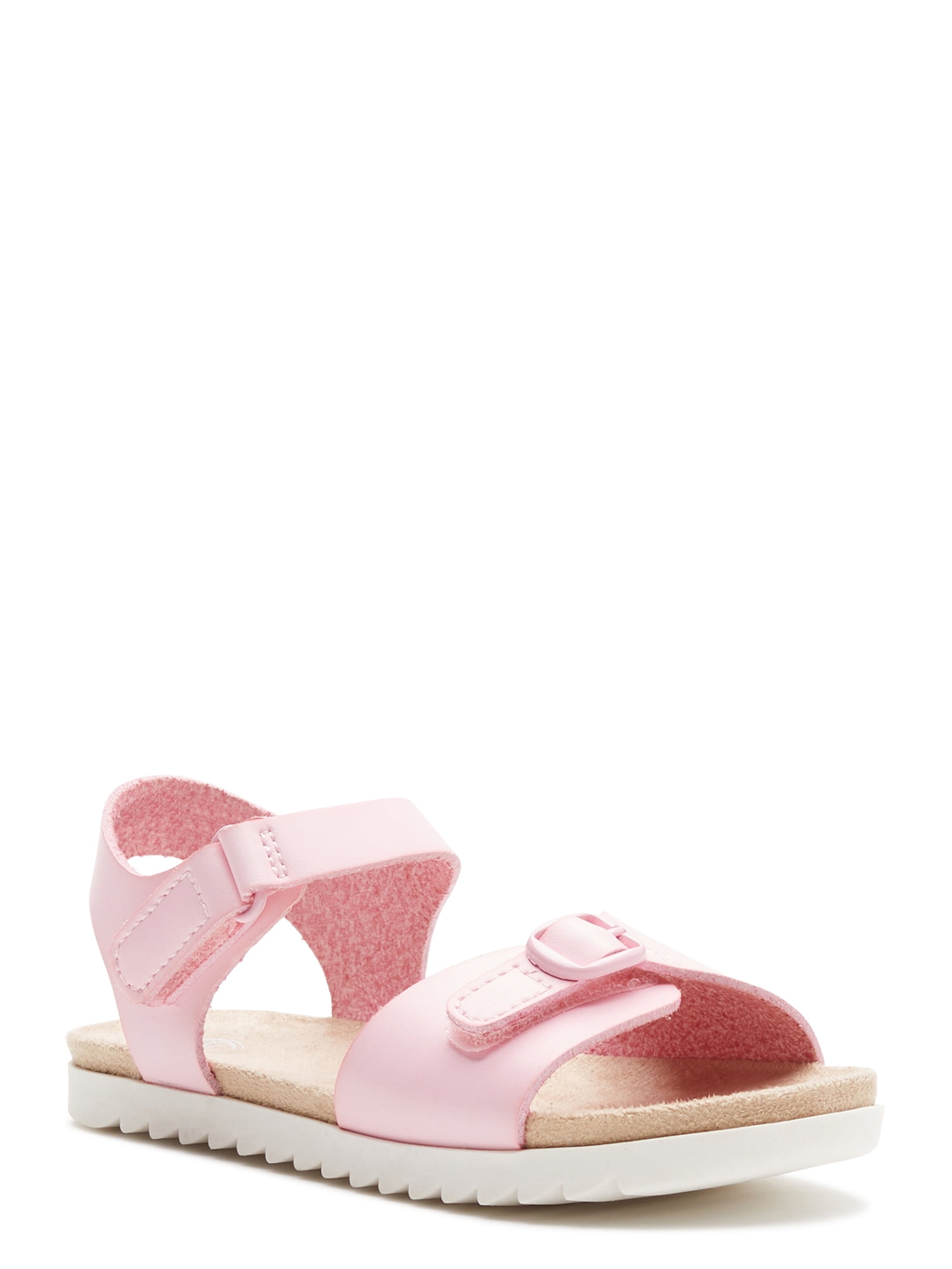 Wonder Nation Toddler Girls Adjustable Buckle Sandals Faux Leather ...
