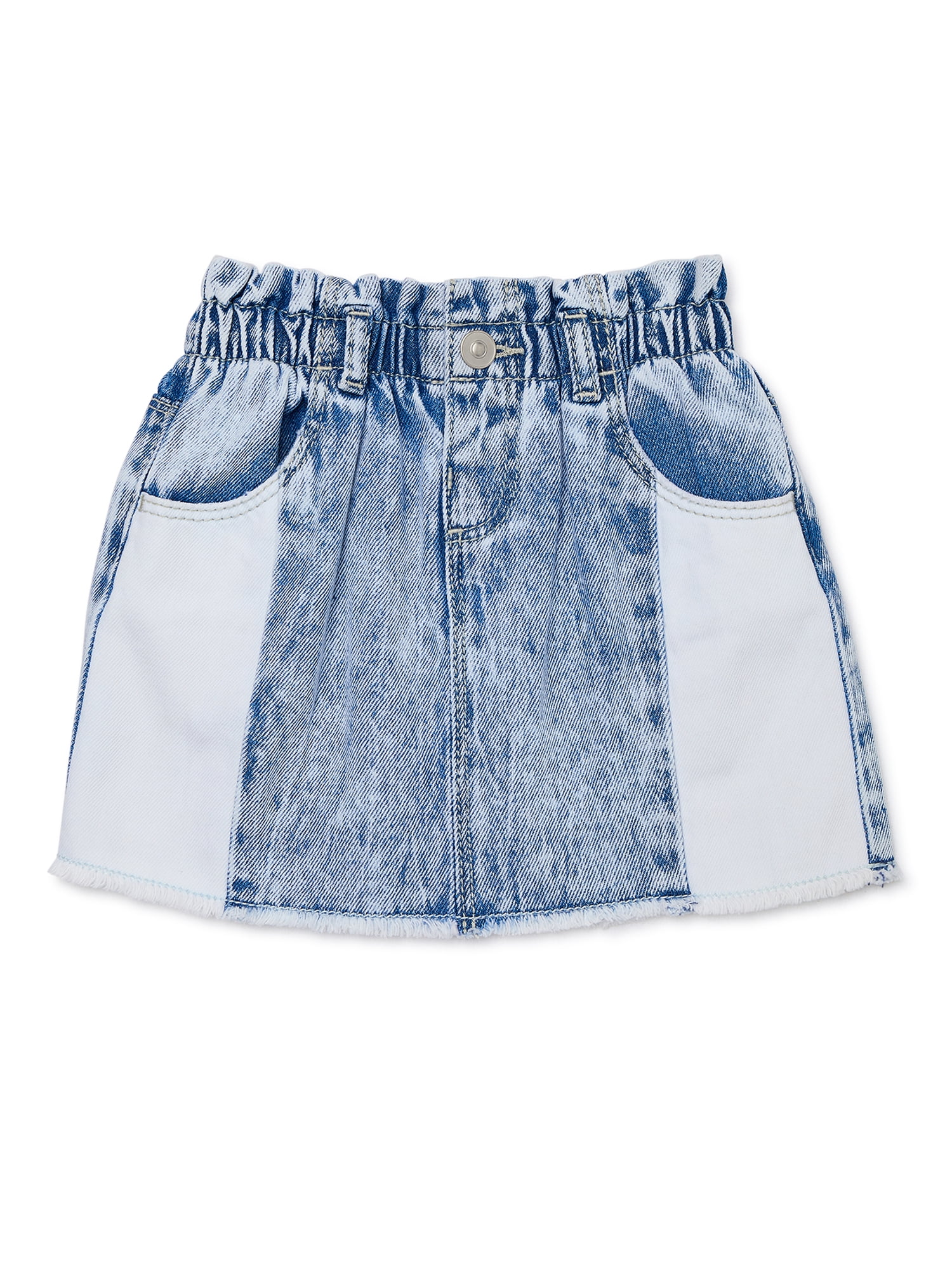Wonder Nation Toddler Girls Colorblock Denim Skort, 12 Months-5T ...