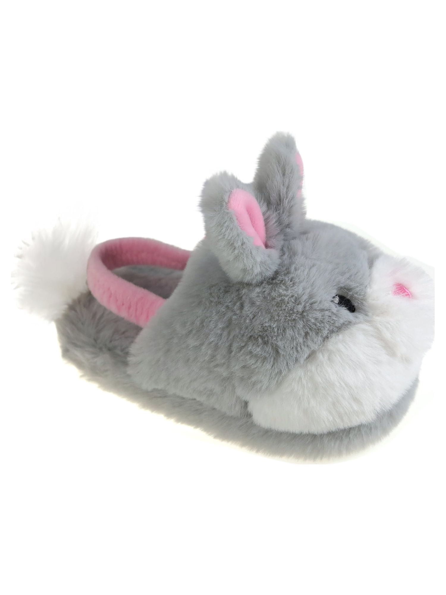 Wonder Nation Toddler Girls Critter Bunny Slippers, Sizes 5/6-11/12 ...