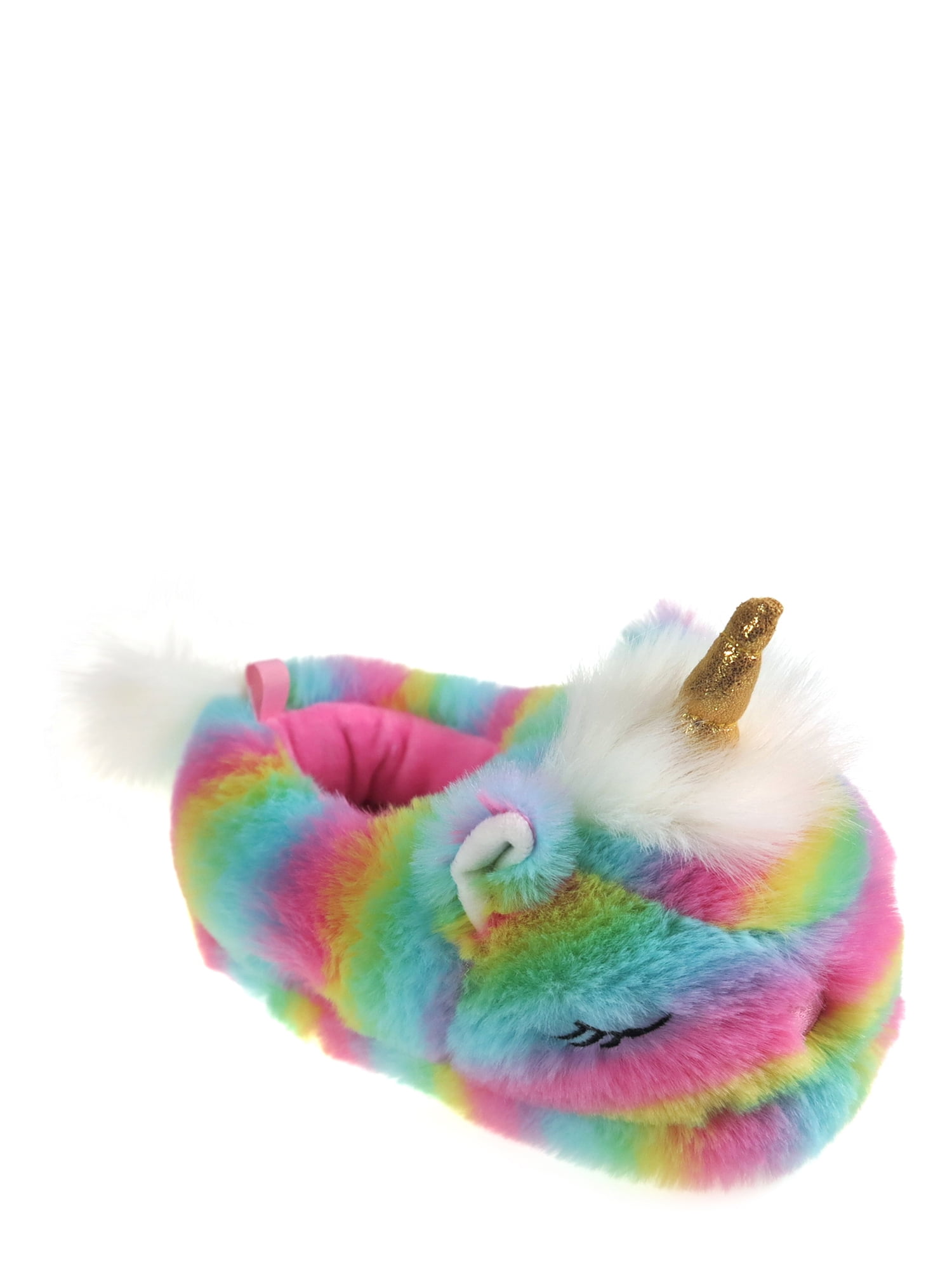 Wonder Nation Toddler Girls Critter Unicorn Aline Slippers, Sizes 5/6 ...