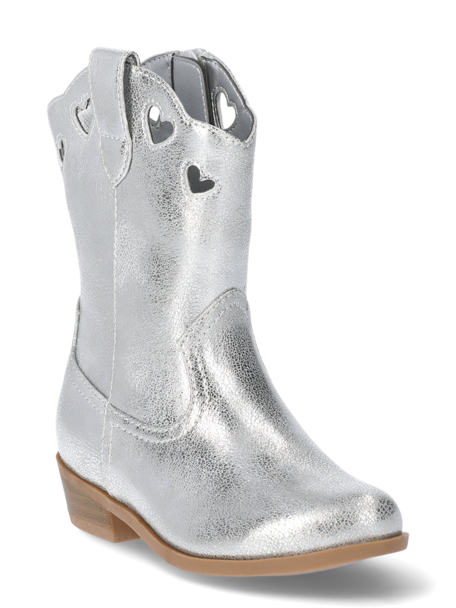 Wonder Nation Toddler & Girls Fashion Metallic Heart Cowgirl Wonder Nation Toddler & Girls Fashion Metallic Heart Cowgirl