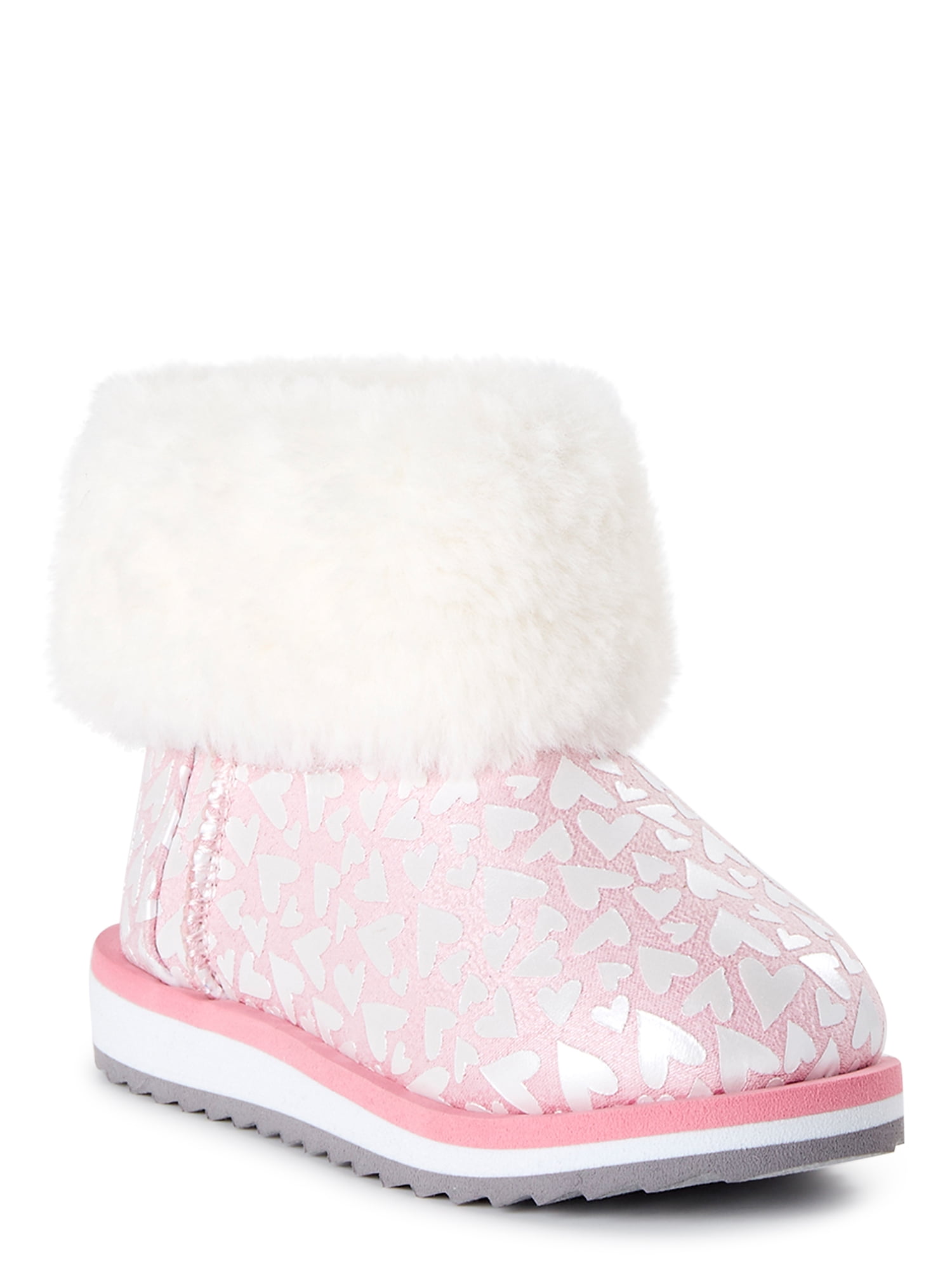 Wonder Nation Toddler Girls Faux Shearling Boots, Sizes 7-12 - Walmart.com
