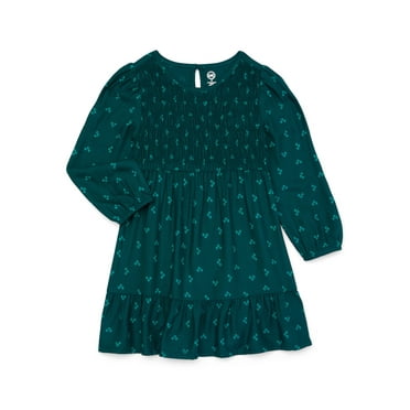 Modern Moments By Gerber Toddler Girl Dress with Ruffles, Sizes 12 ...
