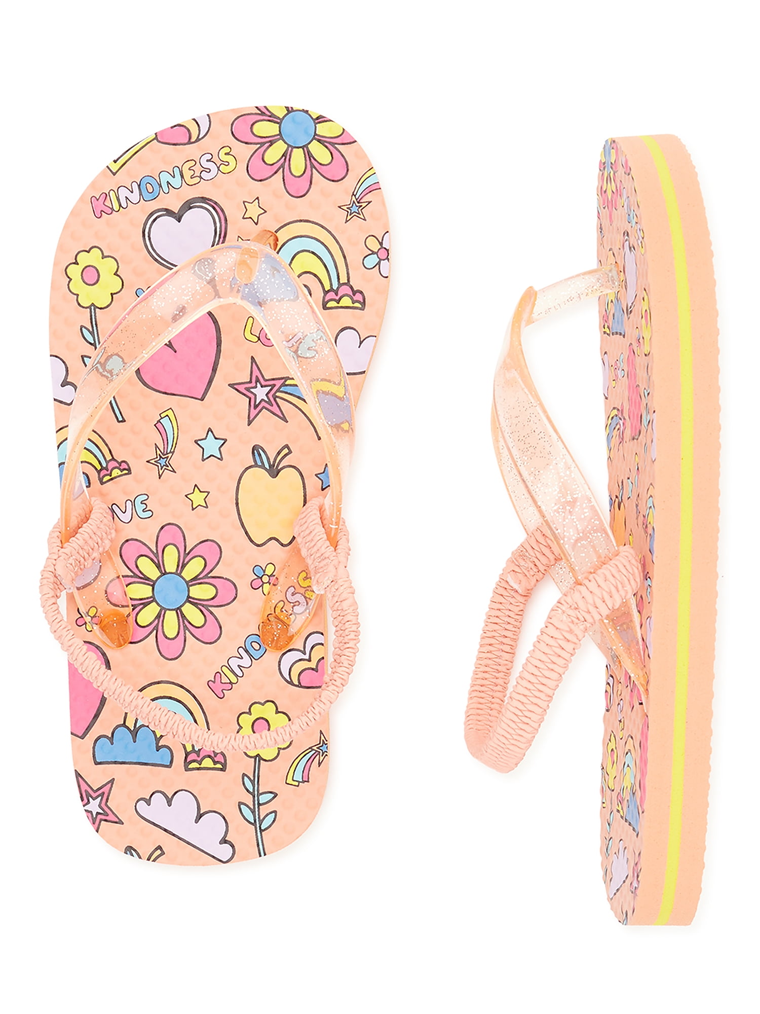 Wonder Nation Toddler Girls Flip Flops - Walmart.com