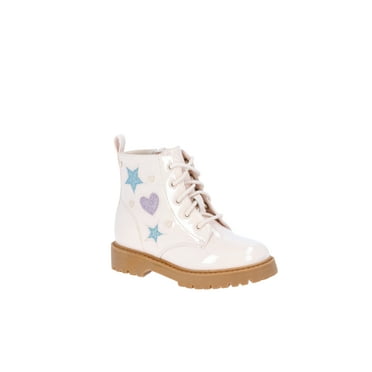 Wonder Nation Girls Combat Boot - PU Upper with TPR Outsole - Walmart.com