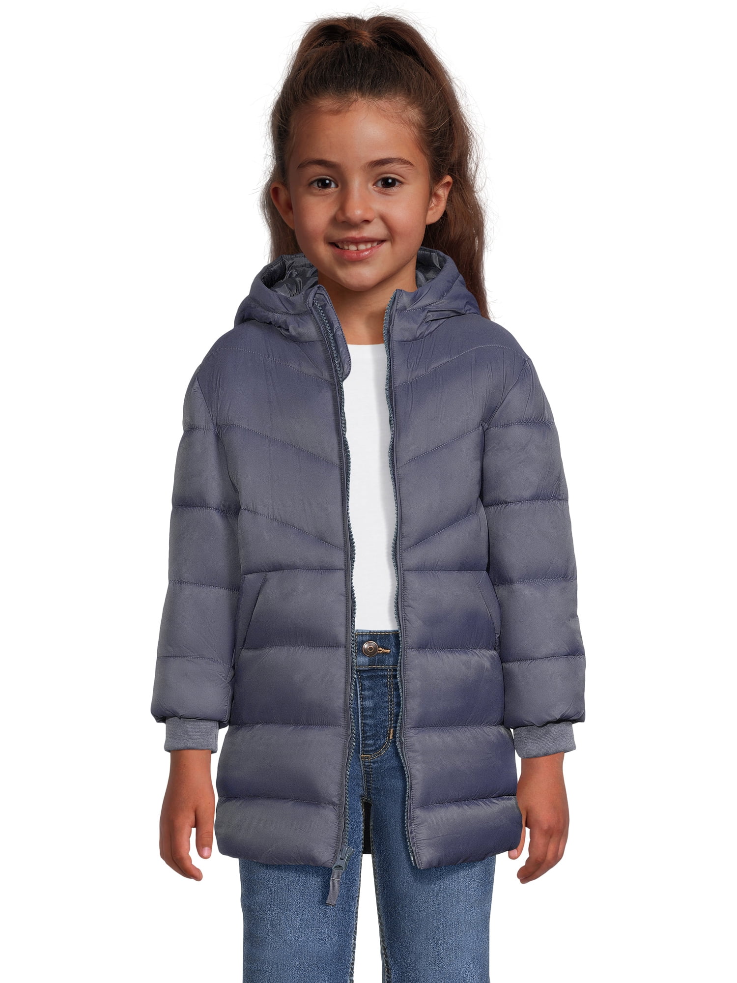 Wonder Nation Toddler Long Length Puffer Jacket, Sizes 12M-5T - Walmart.com