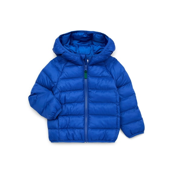 Wonder Nation Toddler Packable Puffer Jacket with Hood, Size 12M-5T ...