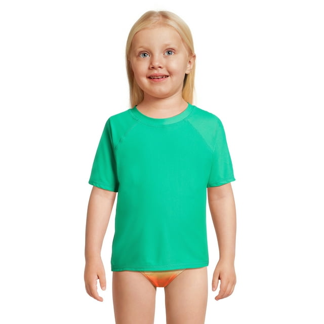 Wonder Nation Toddler Short Sleeve Swim Rash Guard, Sizes 12M-5T ...