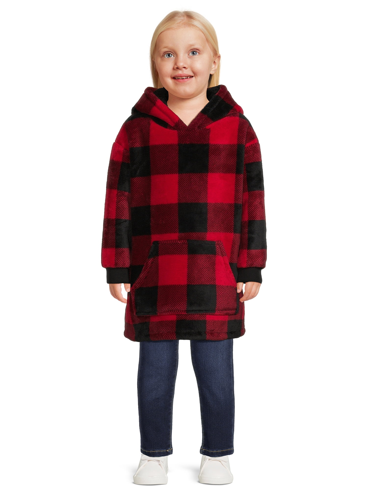 Wonder Nation Toddler Unisex Faux Sherpa Snugget Hoodie, Sizes 12M-5T ...