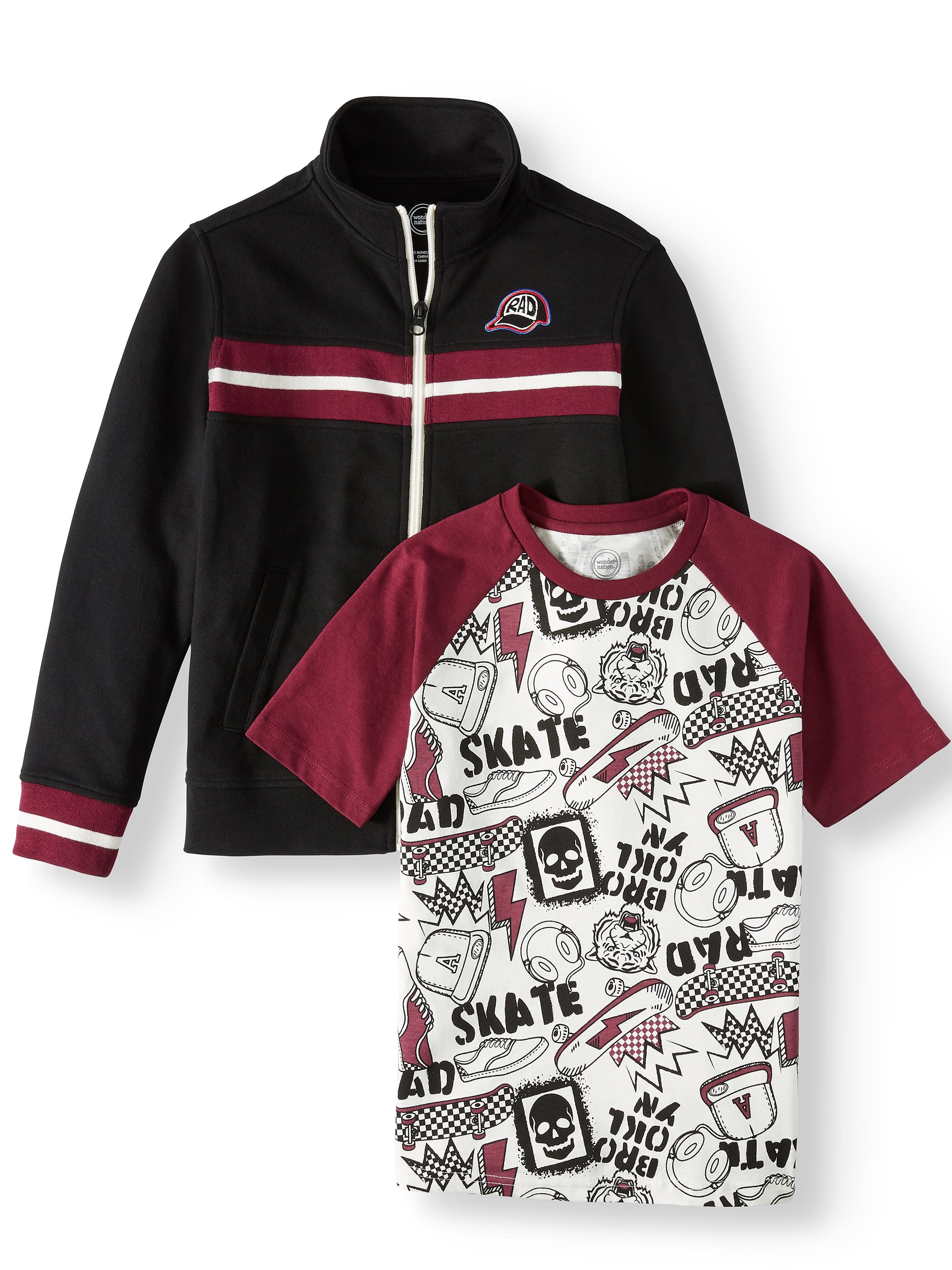Wonder Nation Track Jacket and T-Shirt 2-Piece Set (Little Boys, Big ...
