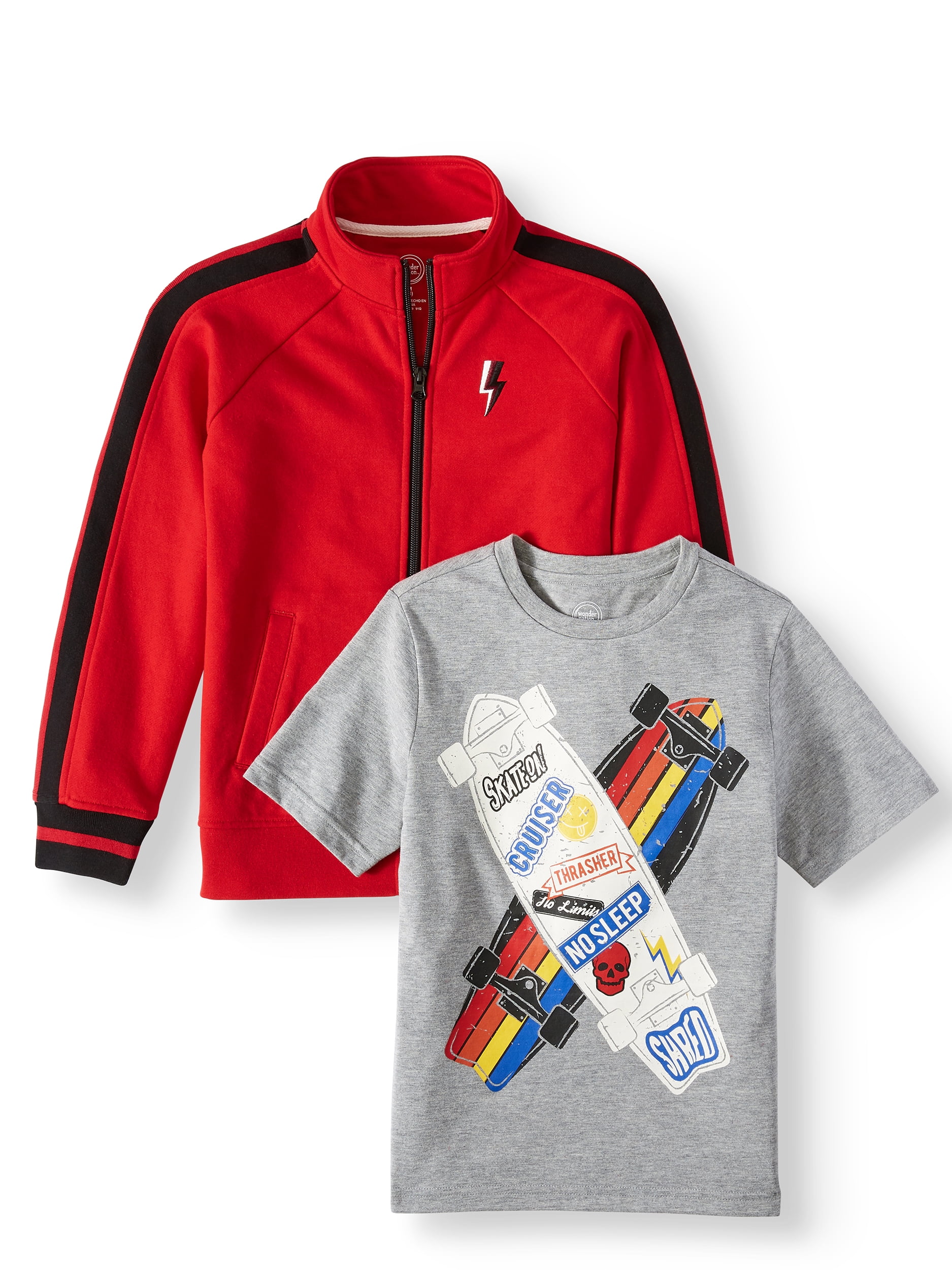 Wonder Nation Track Jacket and T-Shirt 2-Piece Set (Little Boys, Big ...