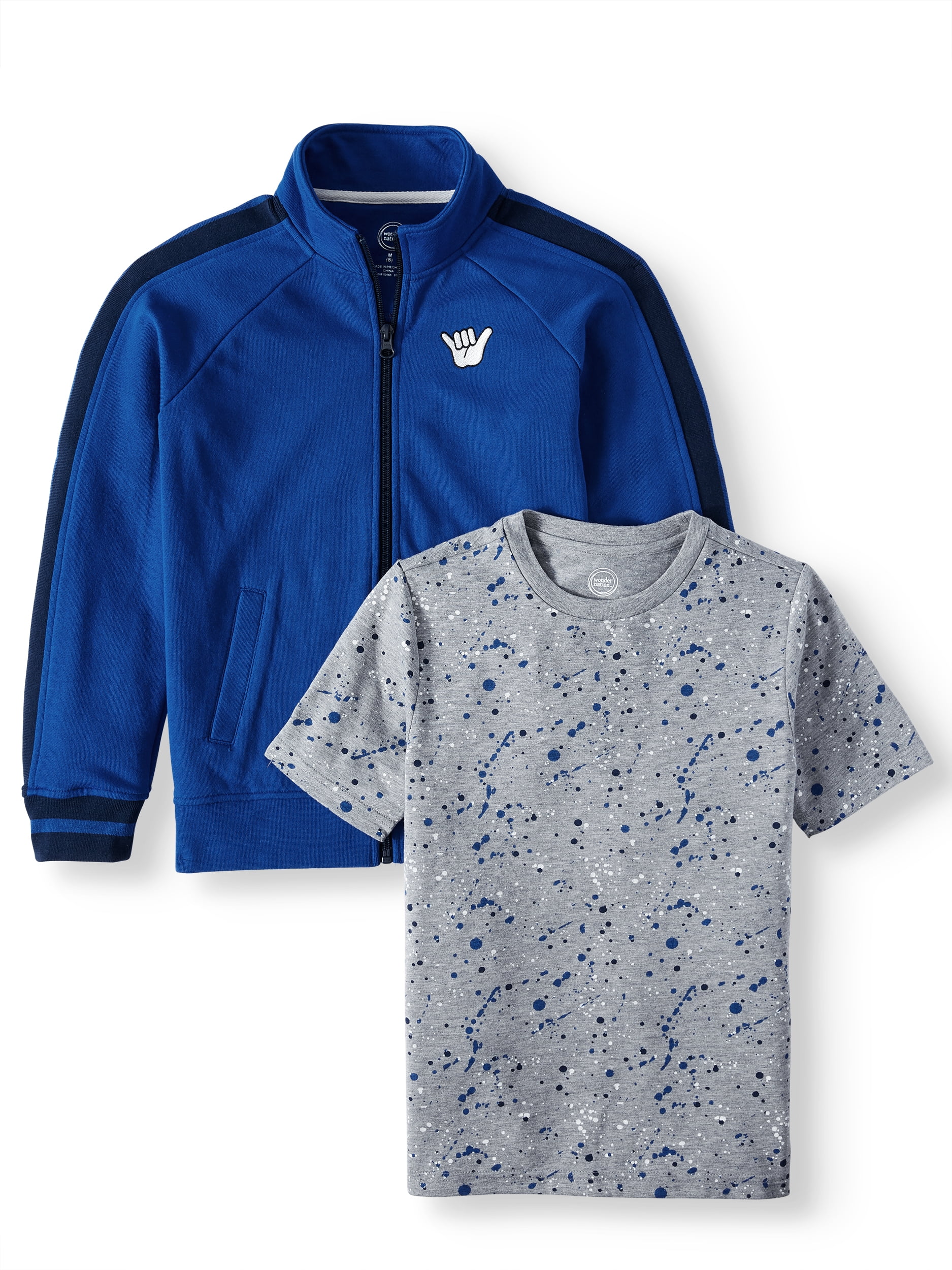 Wonder Nation Track Jacket and T-Shirt 2-Piece Set (Little Boys, Big ...