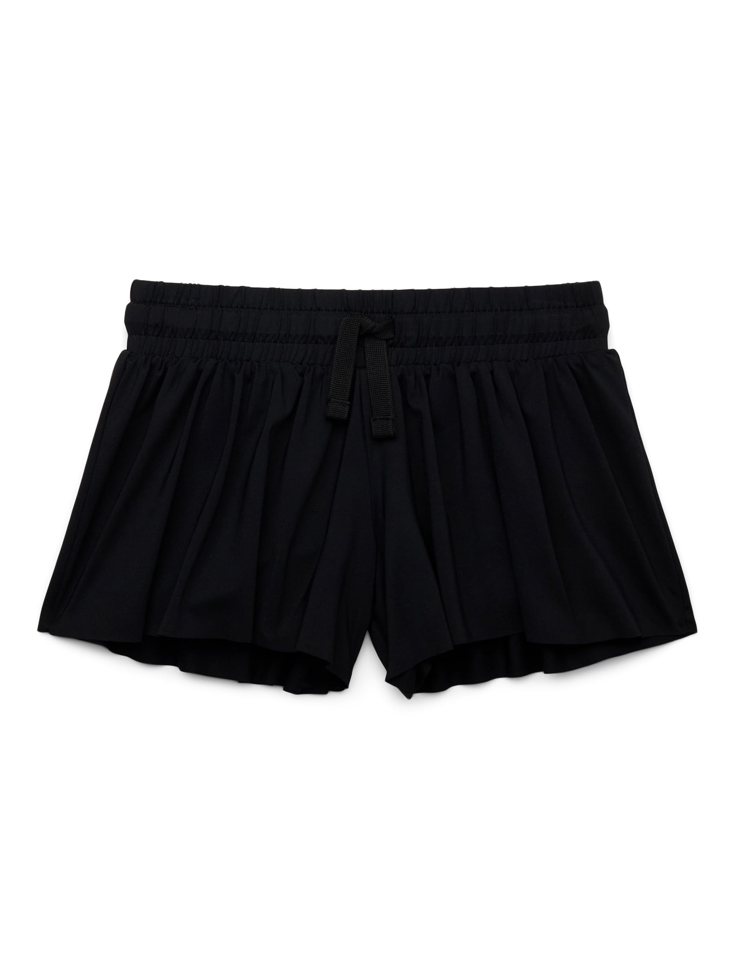 Wonder Nation Tween Girls Flutter Shorts with Liner, Sizes 4-18 ...