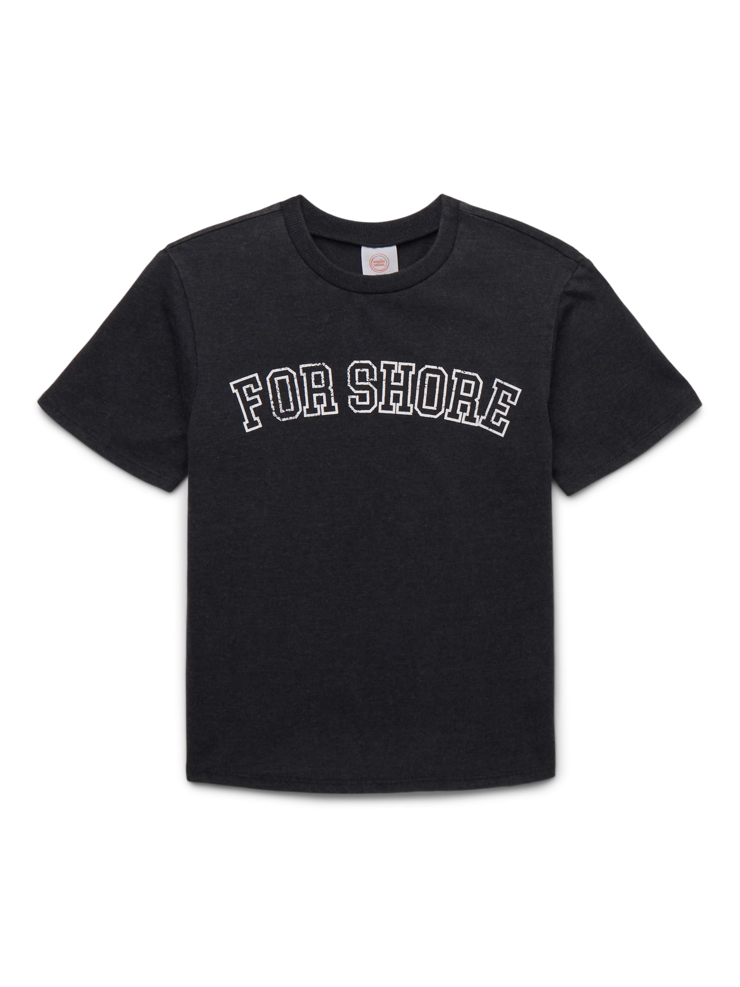 Wonder Nation Girls Oversized Graphic T-Shirt, Short Sleeve, Cotton ...