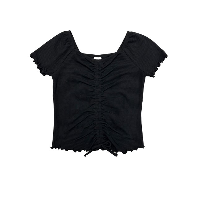 Wonder Nation Tween Girls Short Cap Sleeve Cinch Top, Sizes 4-18 ...