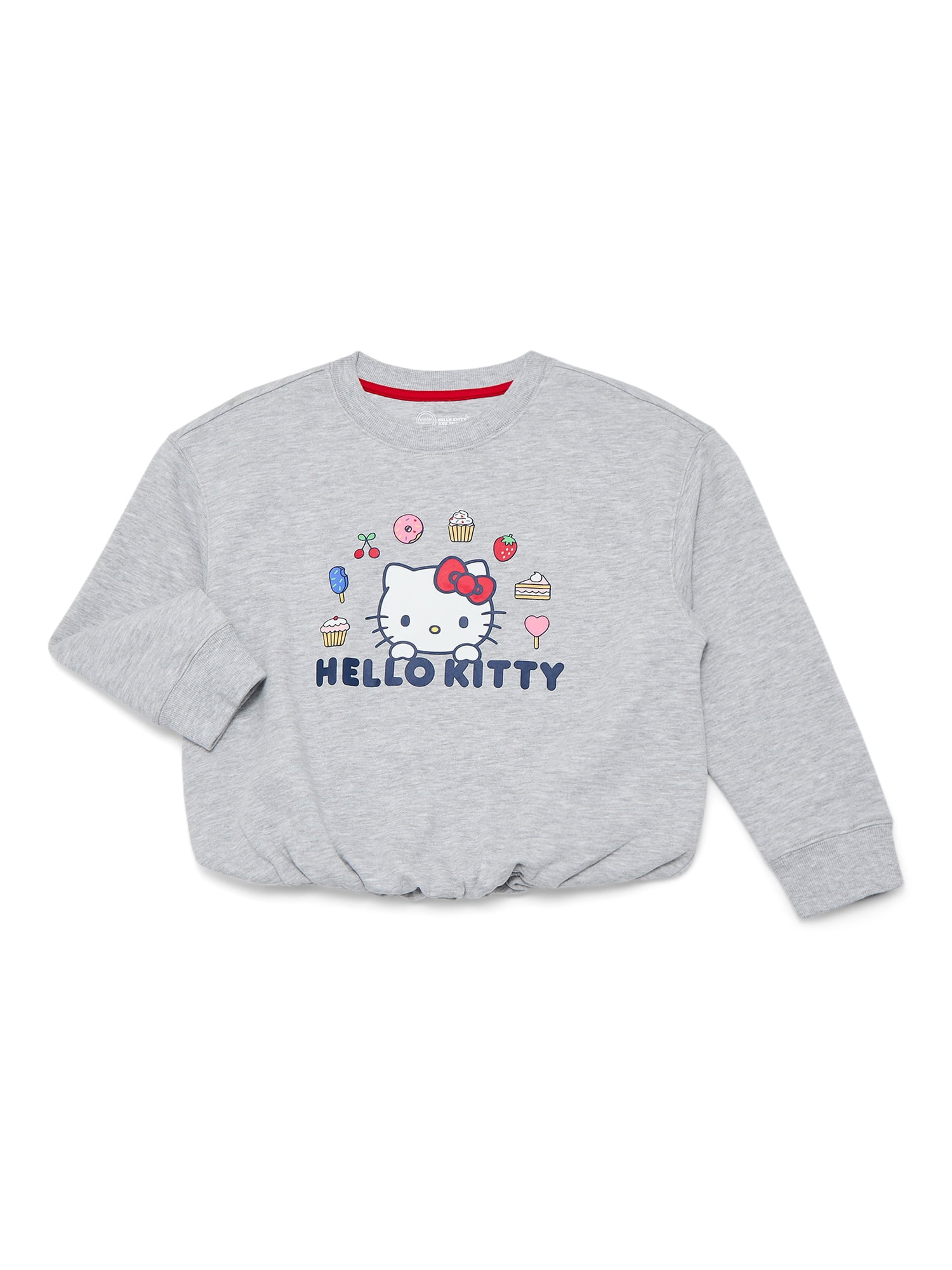 Wonder Nation Hello Kitty Girls Graphic Bubble Hem Top with Long ...