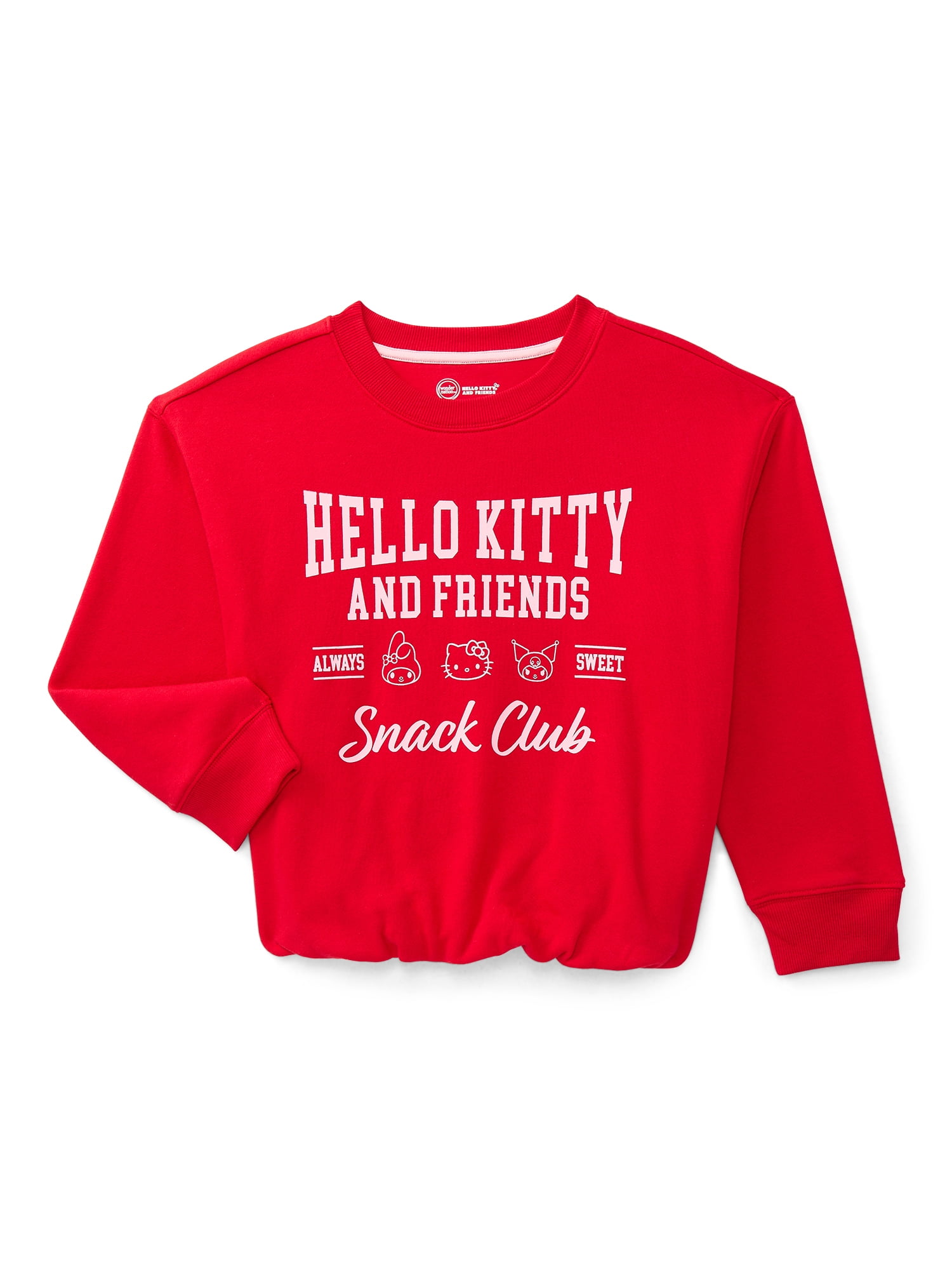 Wonder Nation Hello Kitty Girls Graphic Bubble Hem Top with Long Sleeves, Sizes 4-16 - Walmart.com