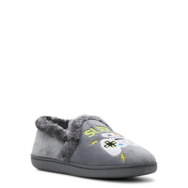 Wonder Nation Youth Boys Game Slipper with Skid Resistant Sole ...