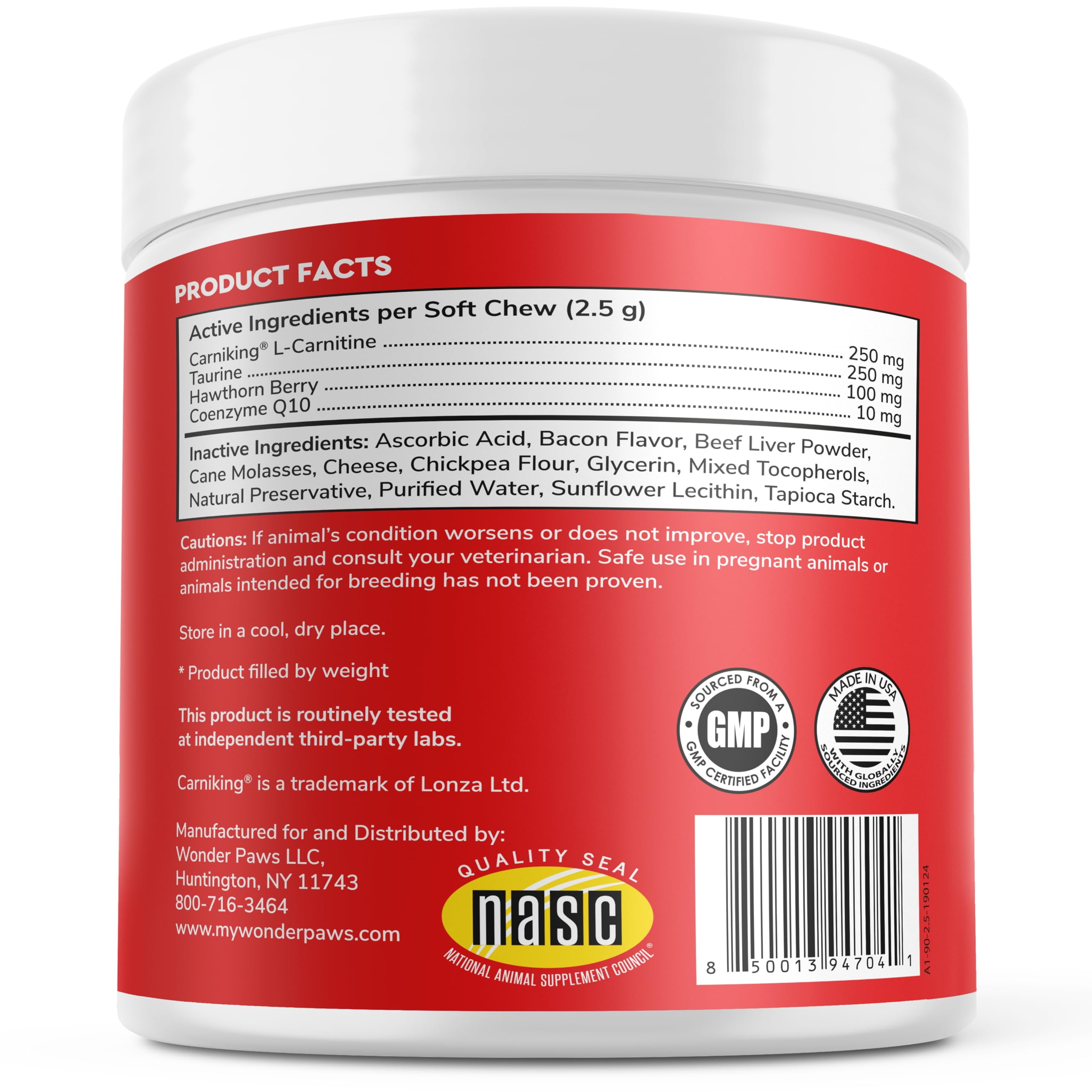 Wonder Paws Cardio FEV6 Support for Dogs - Cardiovascular Chews Health ...