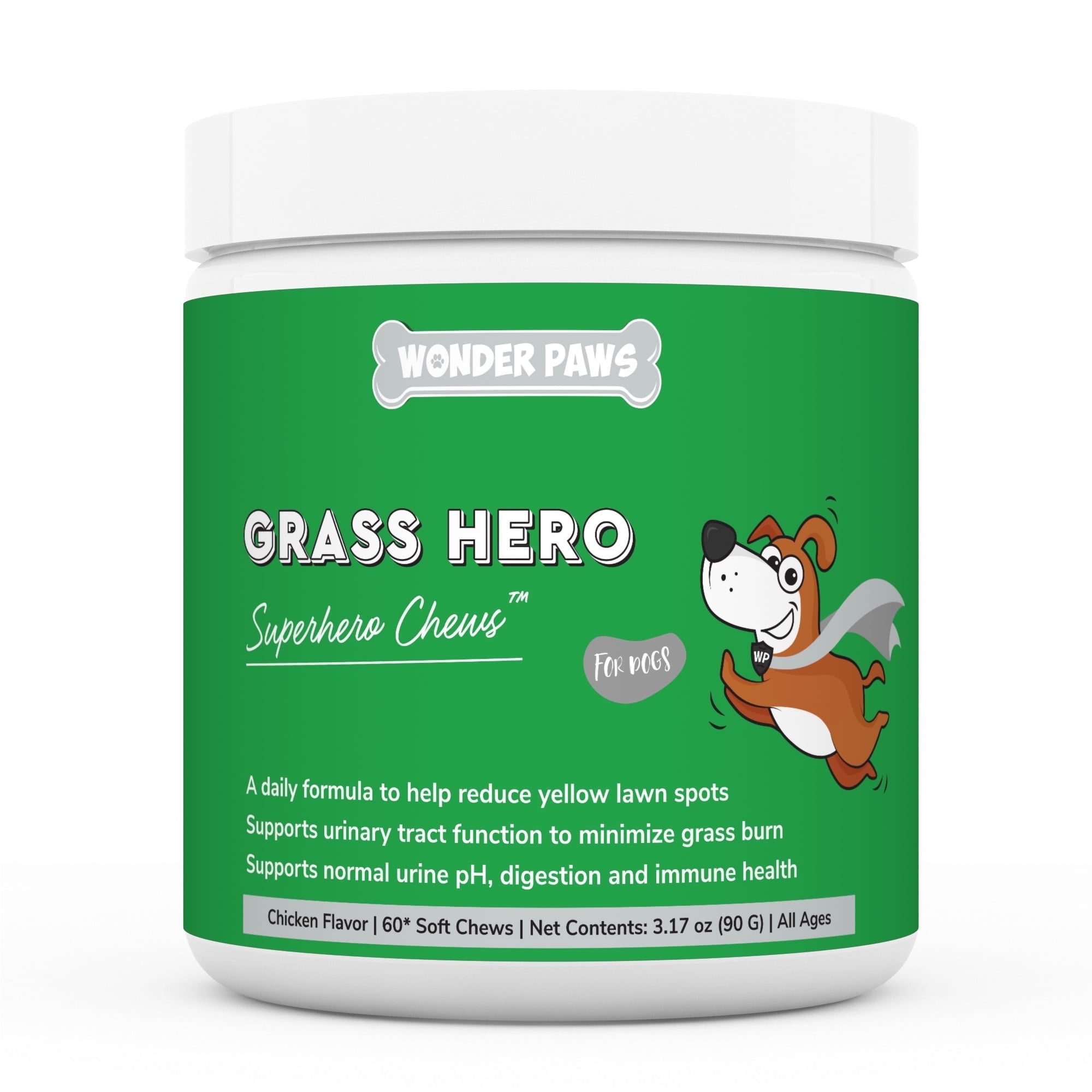 Wonder Paws Grass Hero Dog Supplement - Prevents Yellow Lawn Spots ...