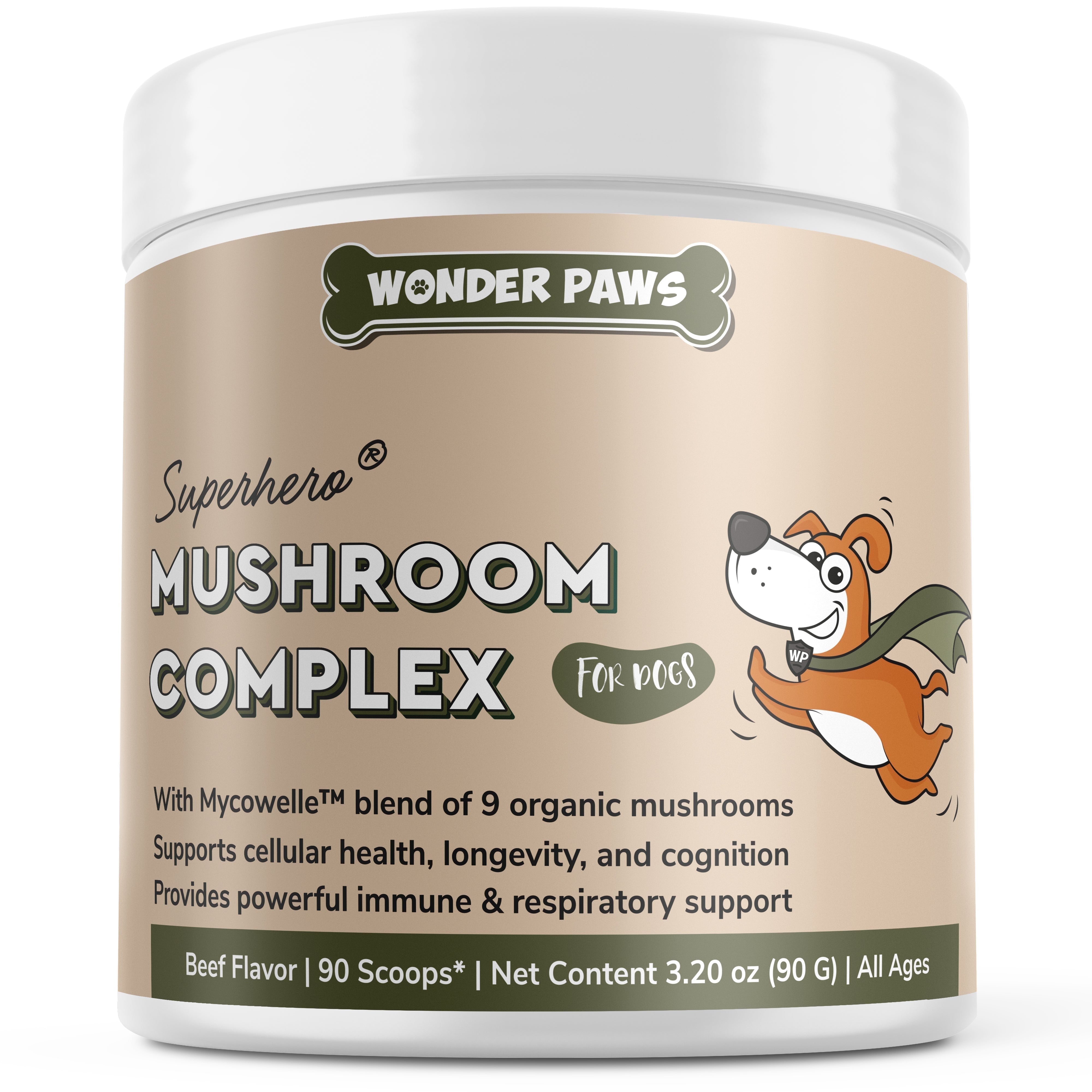 Organic Mushroom Complex for Dogs-Turkey Tail, Reishi, Lions Mane ...
