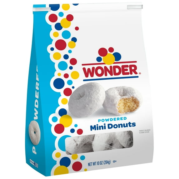 Wonder Powdered Mini Donuts, Shareable Powdered Donuts, 10 oz Bag ...