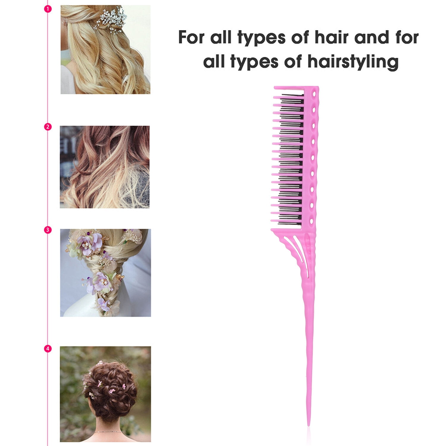 Wonder Teasing Comb Triple Teasing Comb With A Three Row Comb And Rat ...