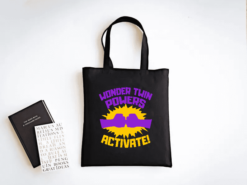 Wonder Twins Power Activate Funny Retro Cartoon Hero Tote Bag - Walmart.com