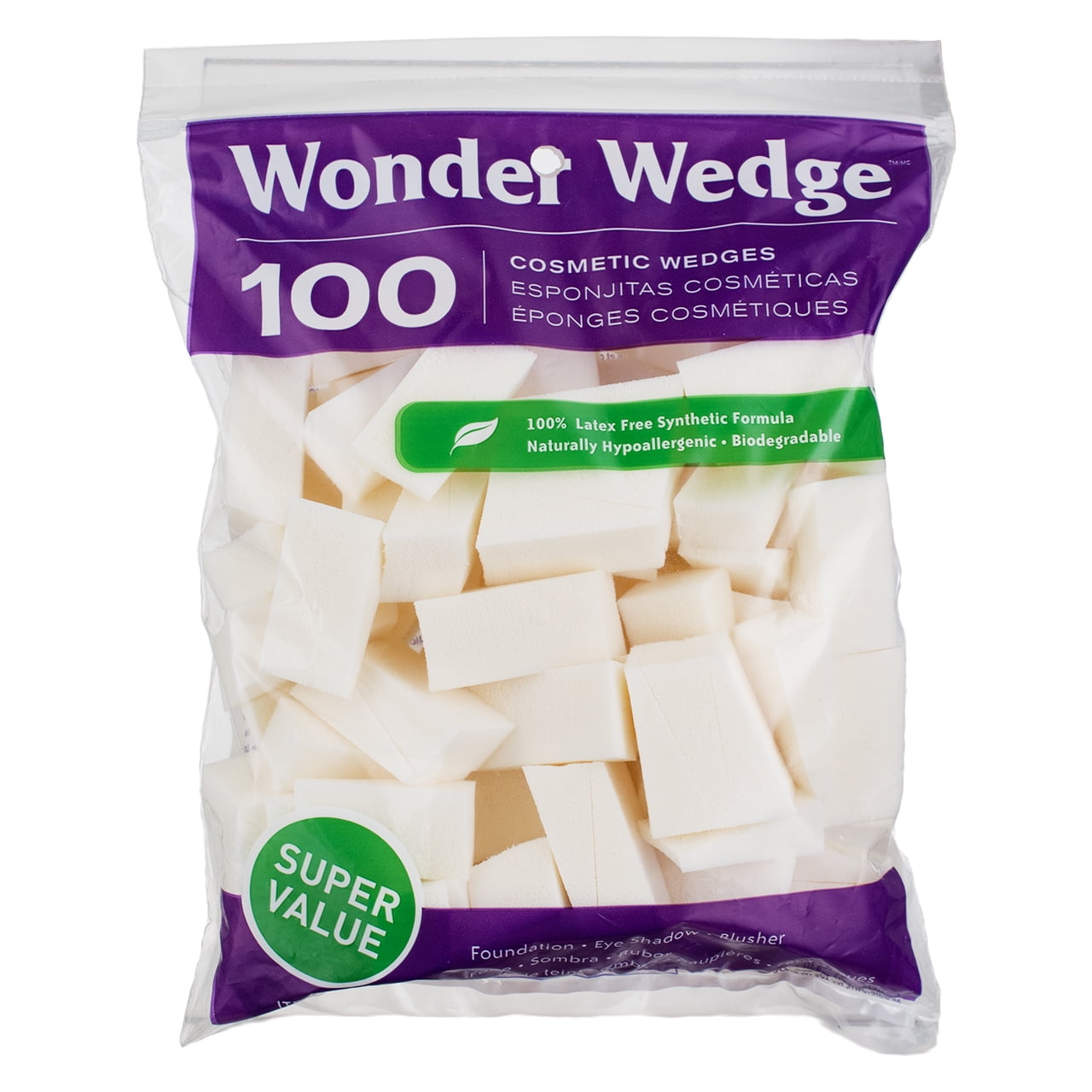 Wonder Wedge Cosmetic Wedge, 100 Pcs - Walmart.com