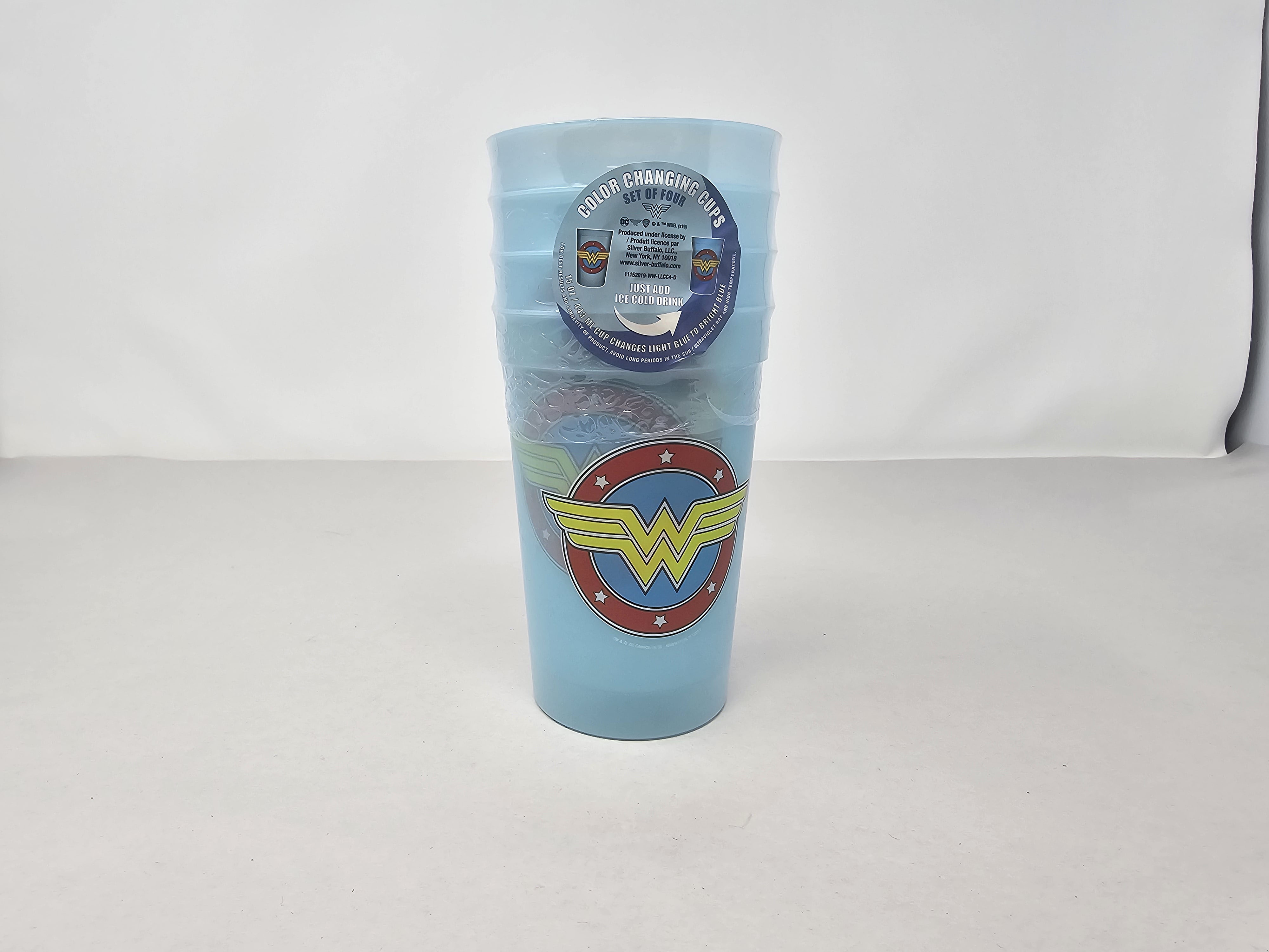 Wonder Woman 15oz Color Changing Cups Set of Four - Walmart.com
