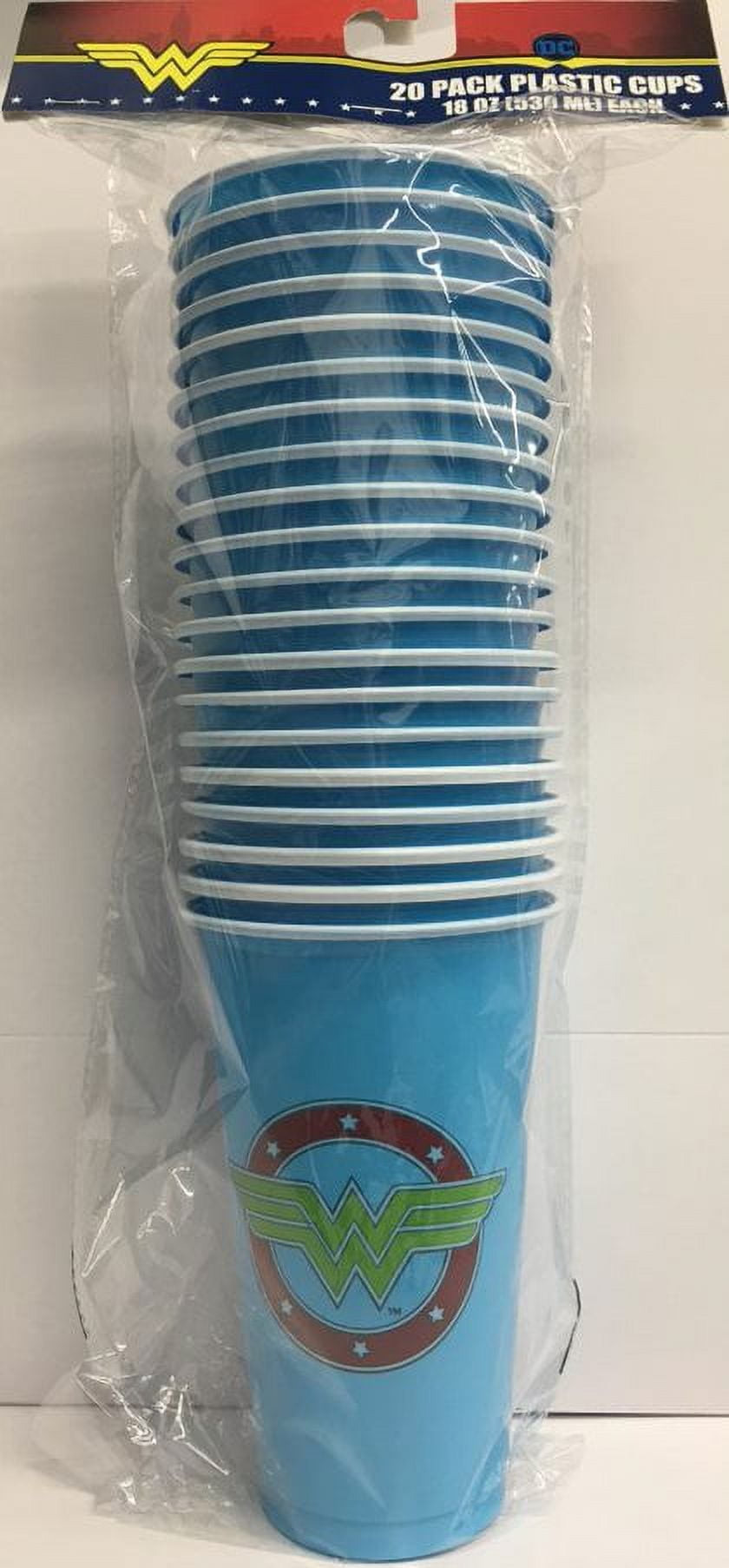 Wonder Woman 20 Pack Disposable Blue Cups - Walmart.com