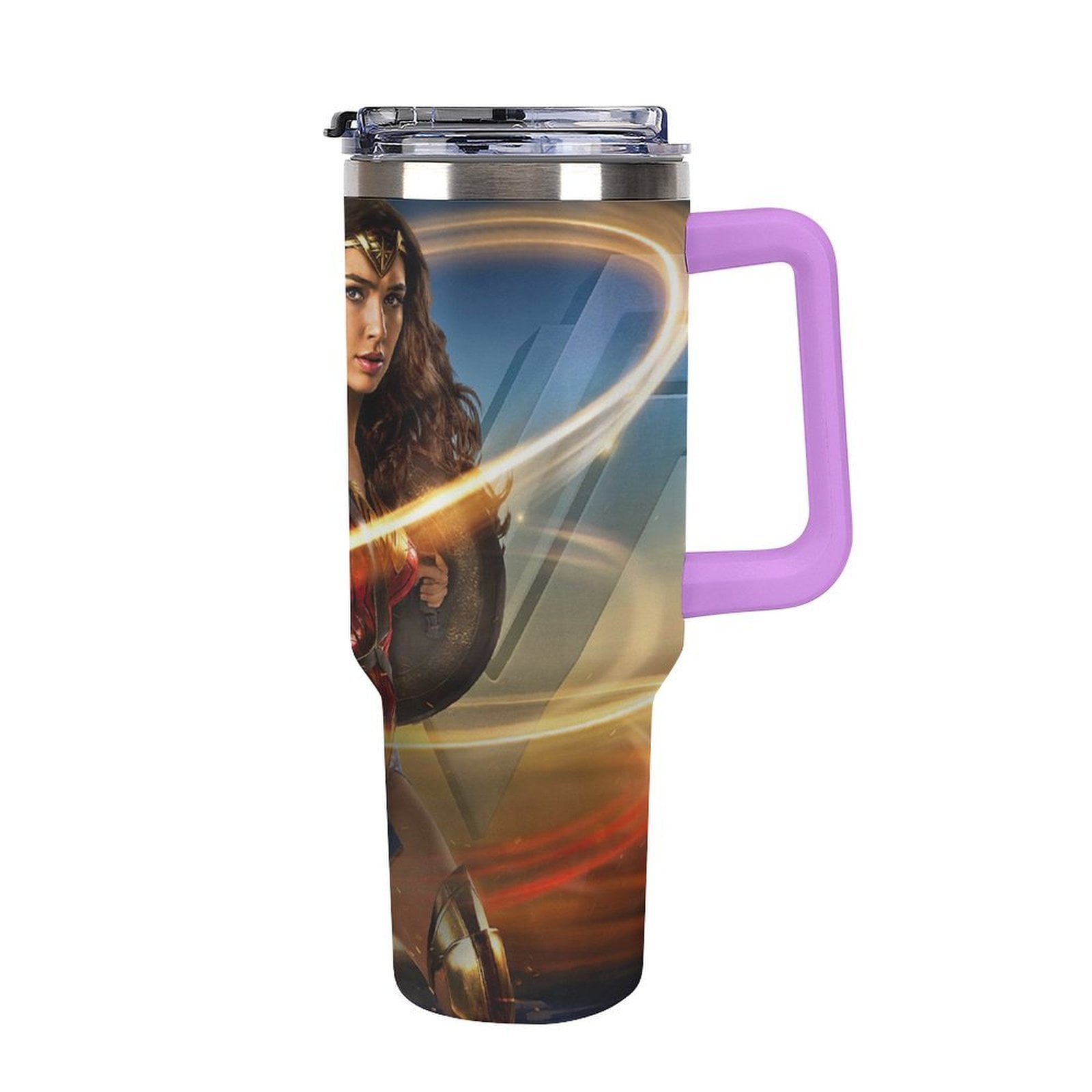 Wonder Woman 40 Oz Tumbler with Handle And Straw Lid Insulated Tumblers ...