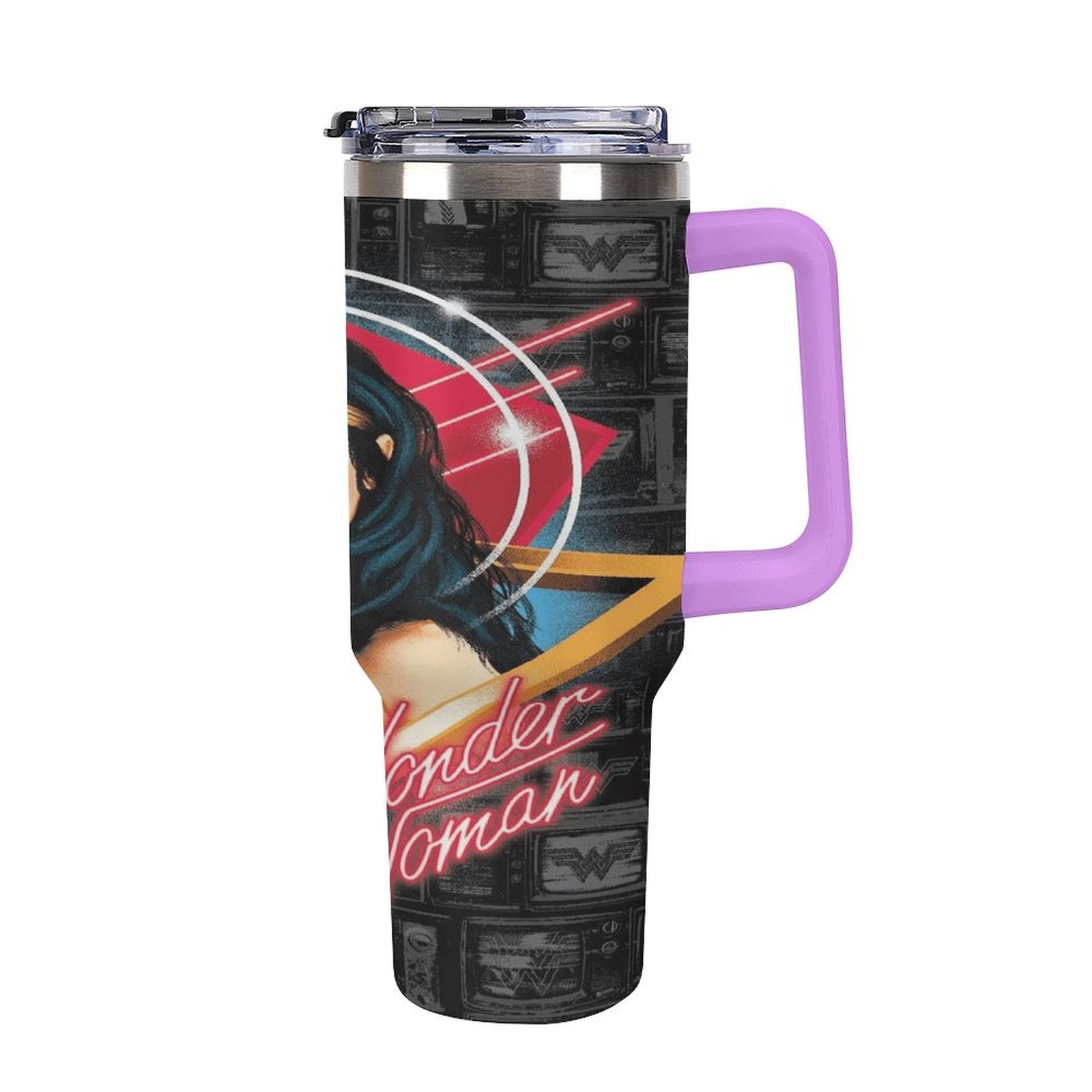Wonder Woman 40 Oz Tumbler with Handle And Straw Lid Insulated Tumblers ...