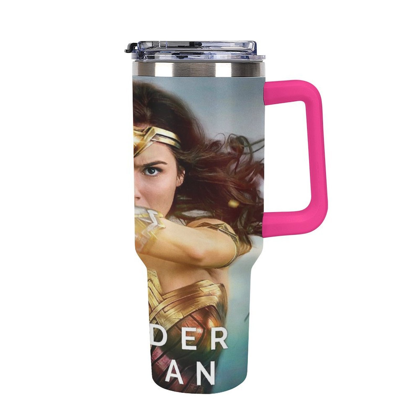 Wonder Woman 40 Oz Tumbler with Handle And Straw Lid Insulated Tumblers ...
