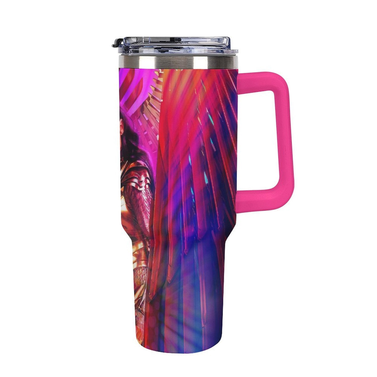 Wonder Woman 40 Oz Tumbler with Handle And Straw Lid Insulated Tumblers ...
