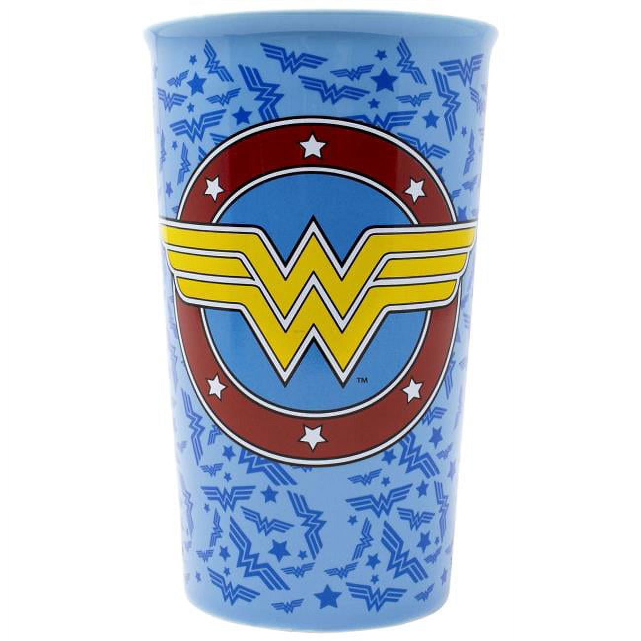 Wonder Woman 802215 Wonder Woman Logo Tossed Ceramic Travel Mug - 16 oz ...