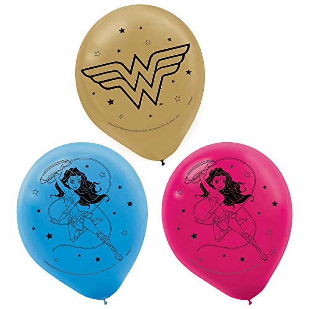 Wonder Woman Assorted Color Latex Balloons, 12" - 6 Pcs. - Walmart.com