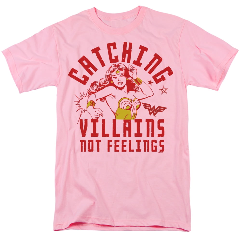 Wonder Woman Catching Villains Not Feelings Valentine Unisex Adult T ...