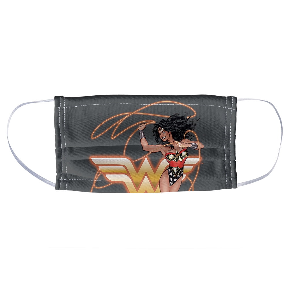 Wonder Woman Glowing Lasso 1-Ply Reusable Face Mask Covering, Unisex ...