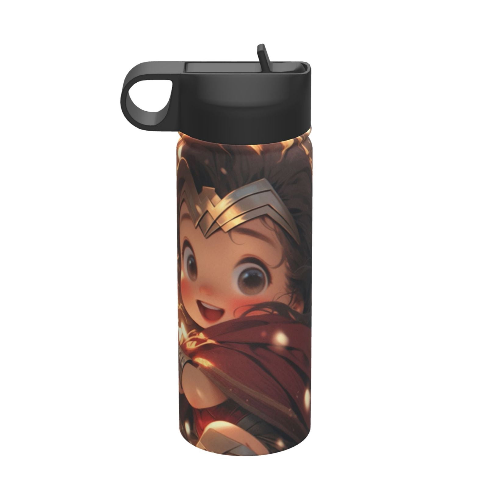 Wonder Woman Insulated Water Bottle, 18oz Vacuum Stainless Steel Sports ...