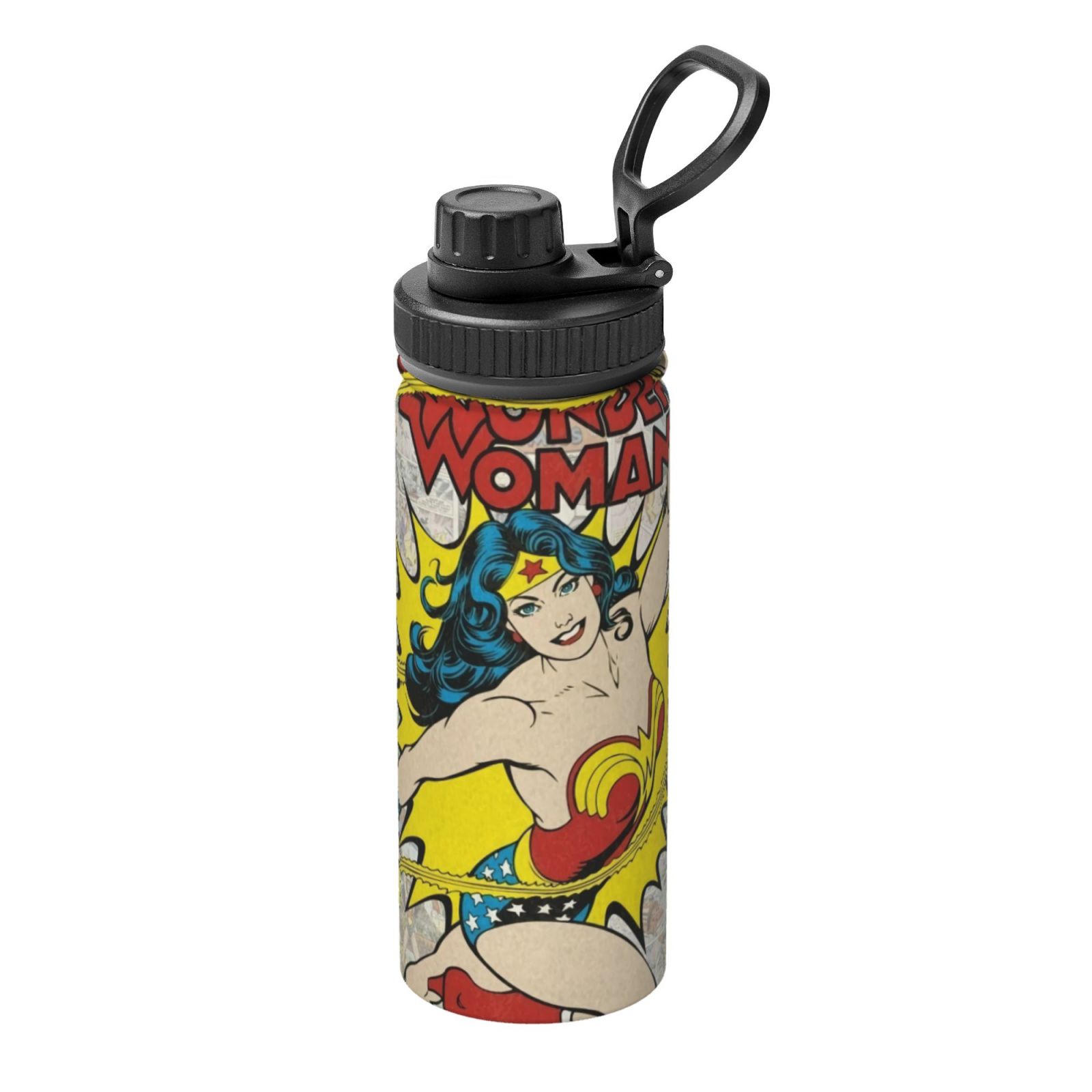 Wonder Woman Kids Water Bottle, Funny Pattern Stainless Steel Vacuum ...