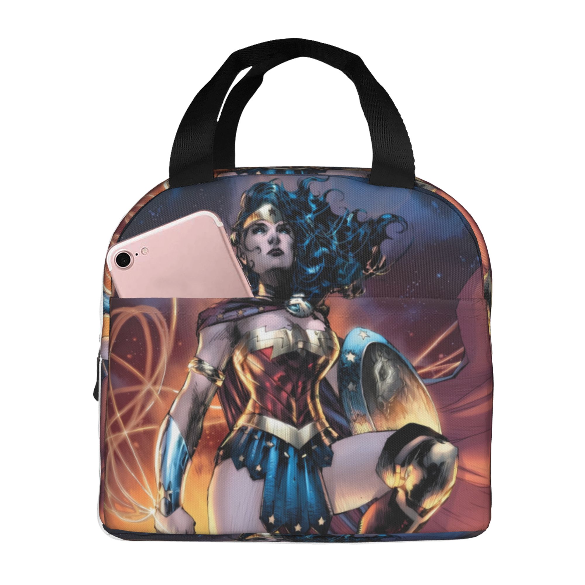 Wonder Woman Lunch Bag Tote Bag Insulated Lunch Box Picnic Beach ...