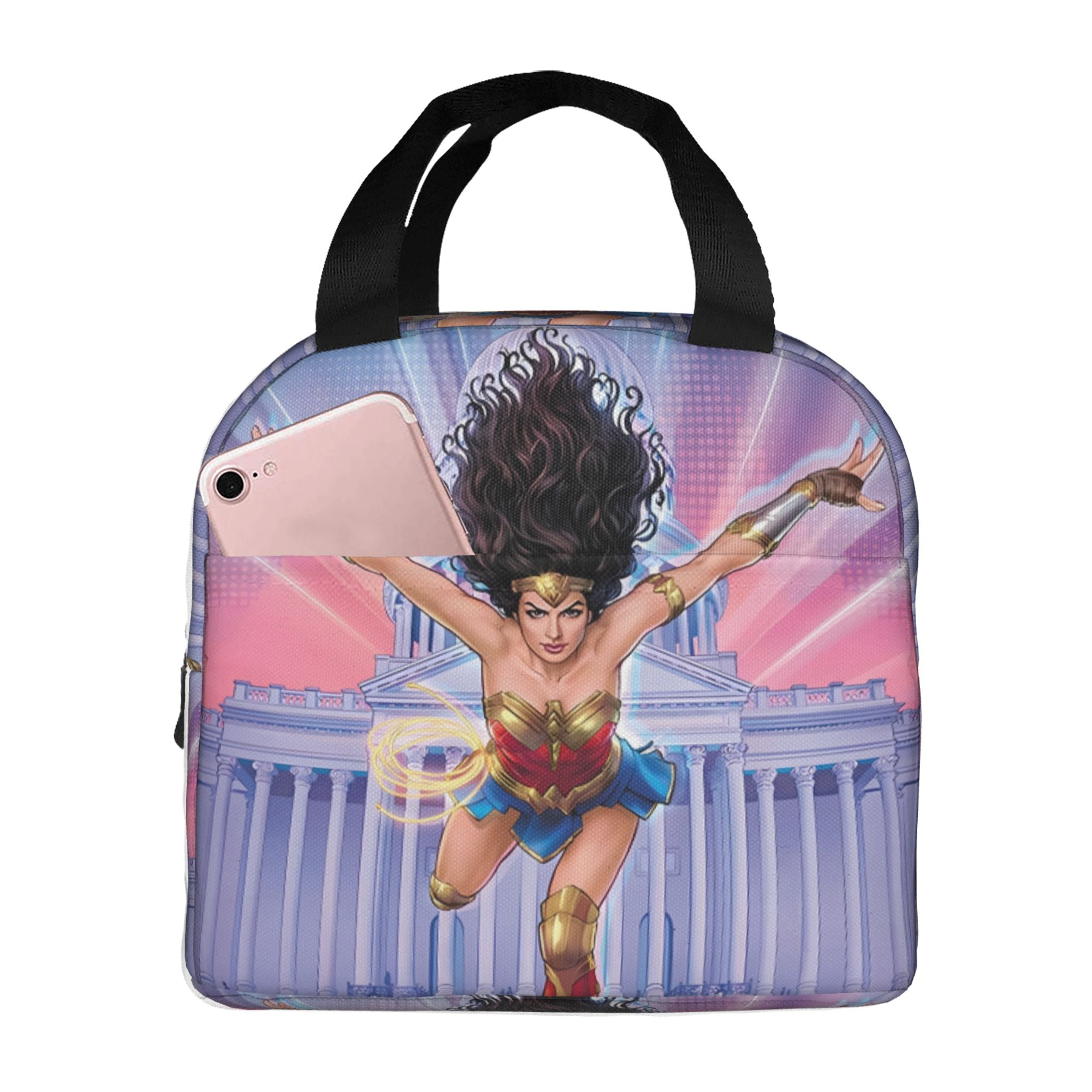 Wonder Woman Lunch Bag Tote Bag Insulated Lunch Box Picnic Beach ...