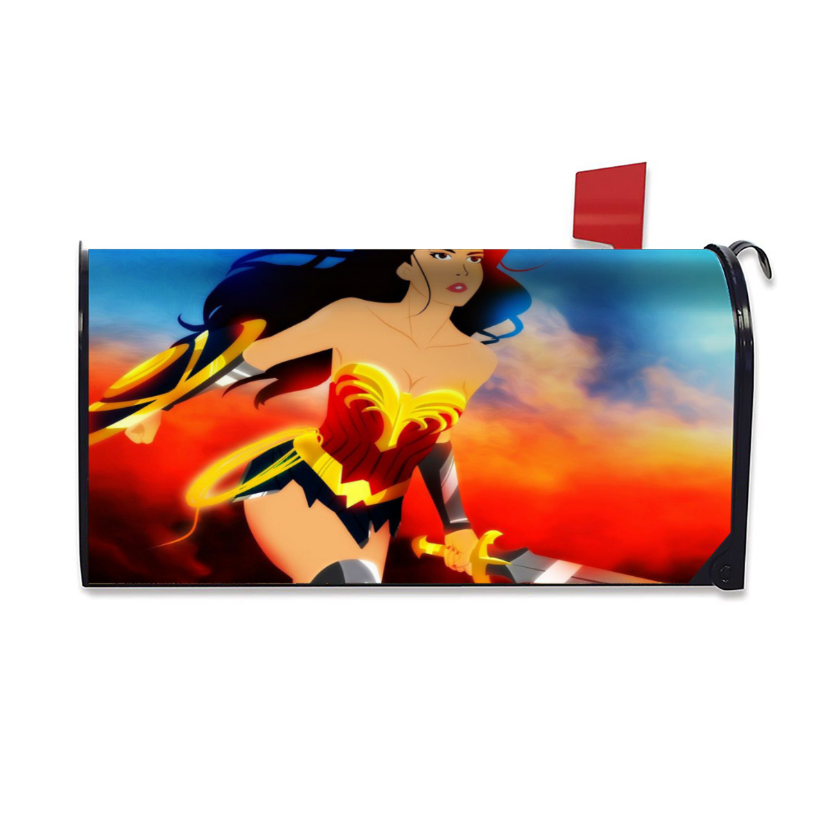Wonder Woman Mailbox Cover with Magnetic Strip Anime Mailbox Package ...