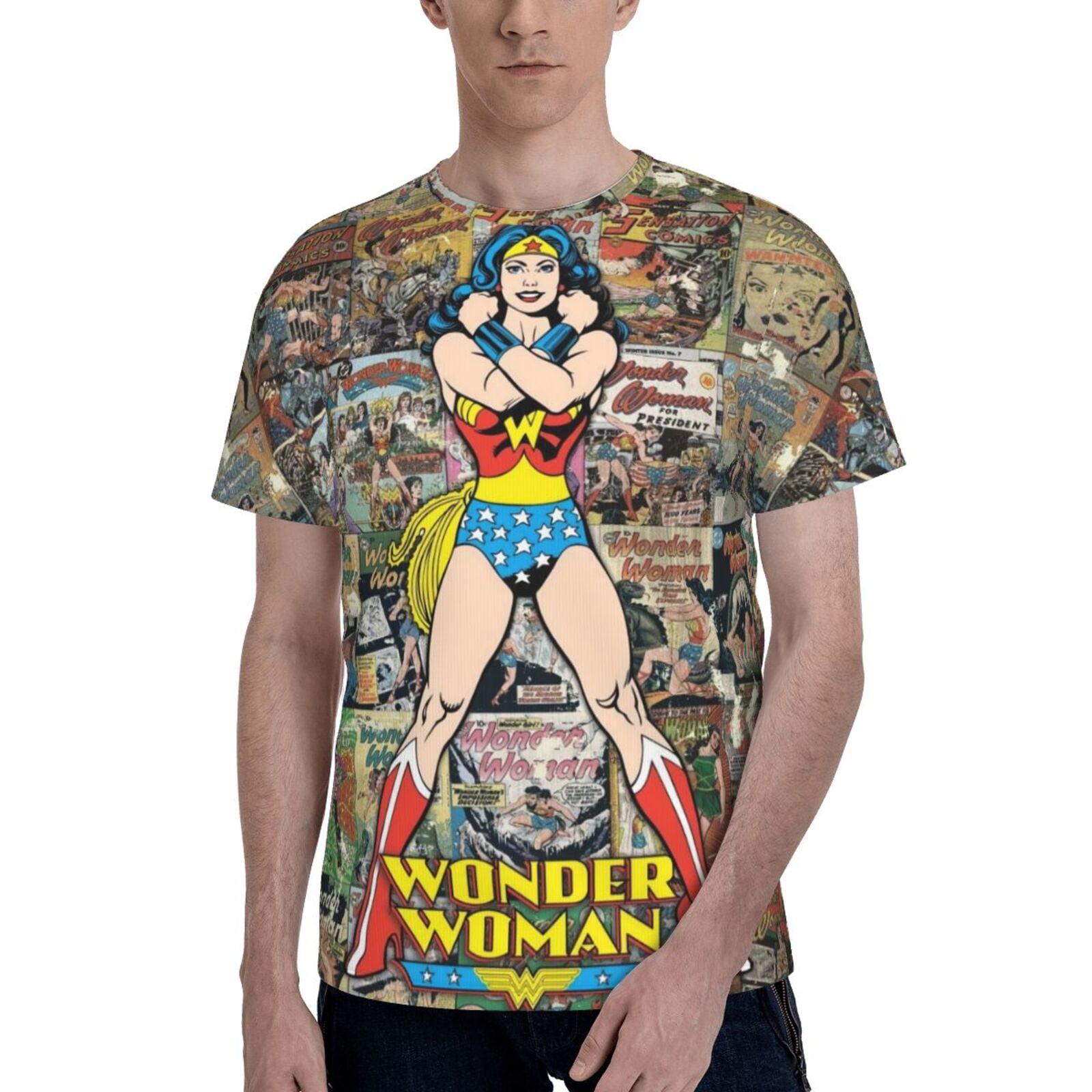 Wonder Woman Men's T Shirt 3D Graphic Hip Hop Unisex Tees Tops Casual ...