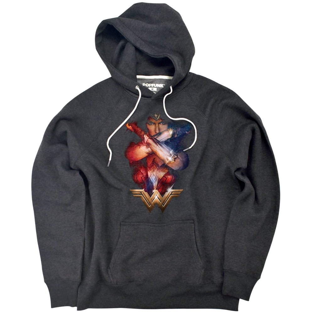 Wonder Woman Movie Arms Crossed Unisex Adult Slim Fit Pull-Over Heather ...