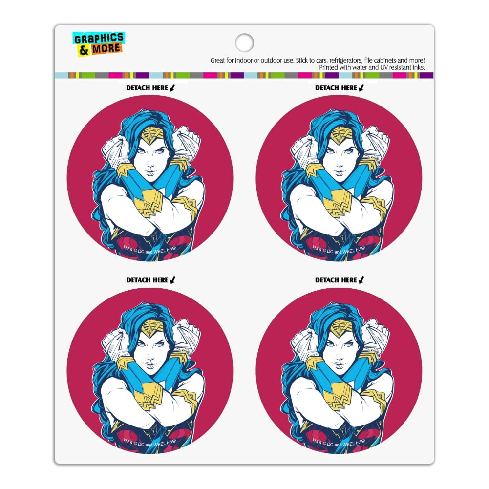 Wonder Woman Movie Crossed Arms Refrigerator Fridge Locker Vinyl Circle ...