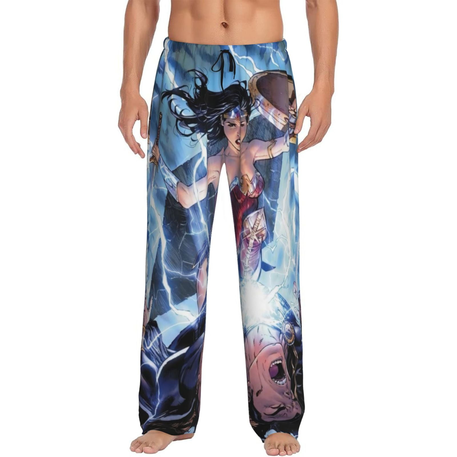 Wonder Woman Pajama Pants Drawstring Elastic Waistband Loungewear Comfy Separate Bottoms Sleep ...