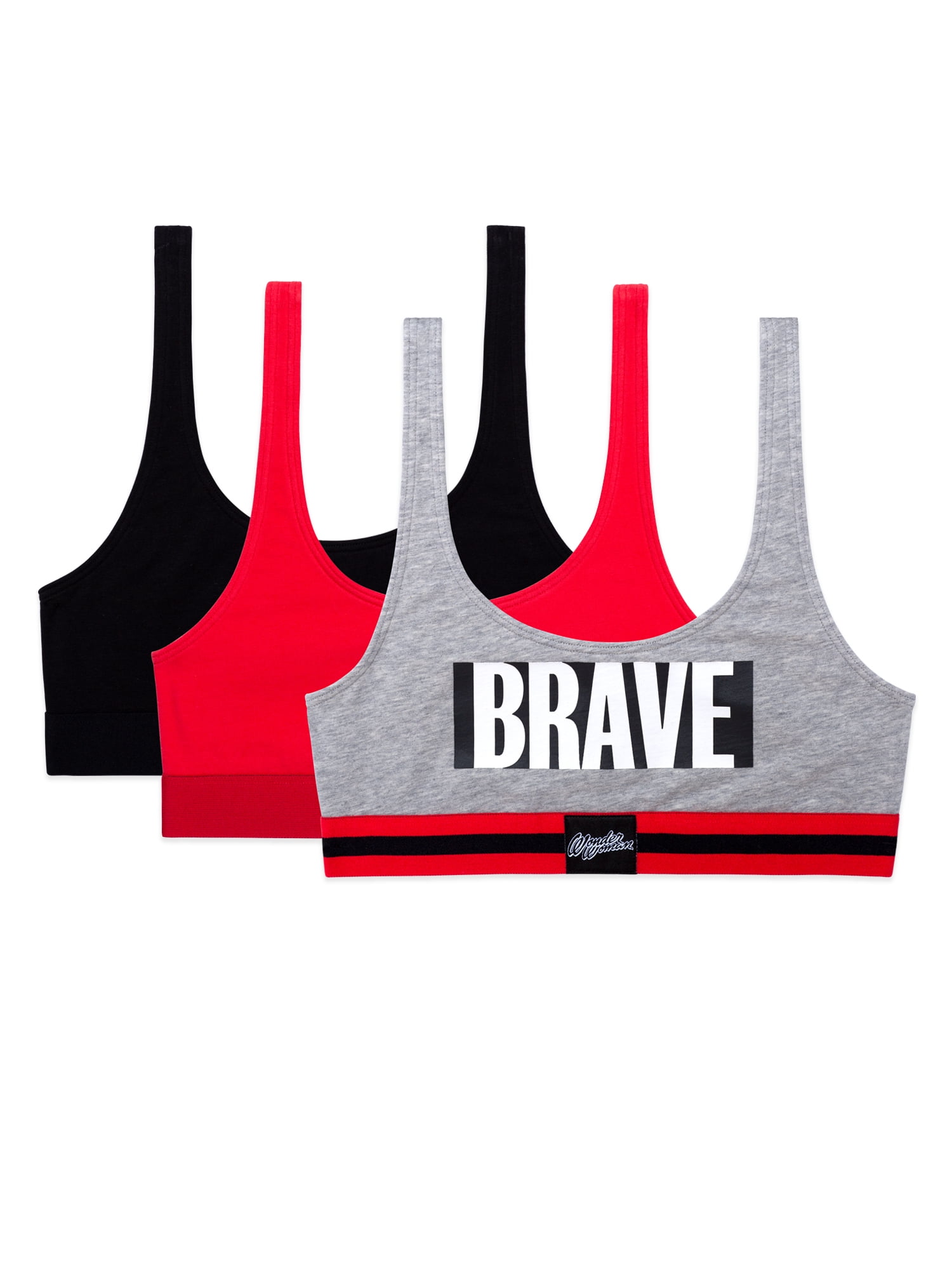 Wonder Woman Sports Bra 3-Pack, Sizes 30-38 - Walmart.com